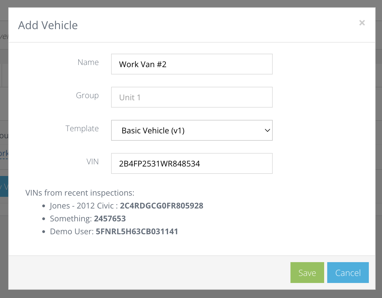 Add Vehicles – InspectARide