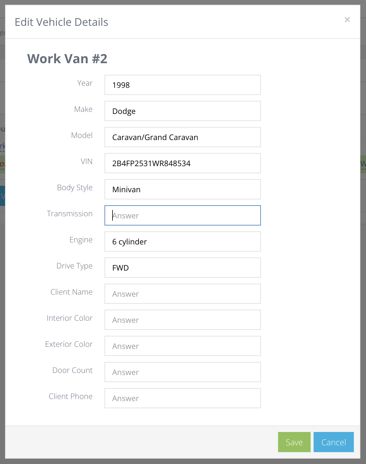 Add Vehicles – InspectARide